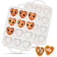 2 Pcs Heart Shaped Silicone Muffin Pan，Metal Reinforced Frame, 12 ...