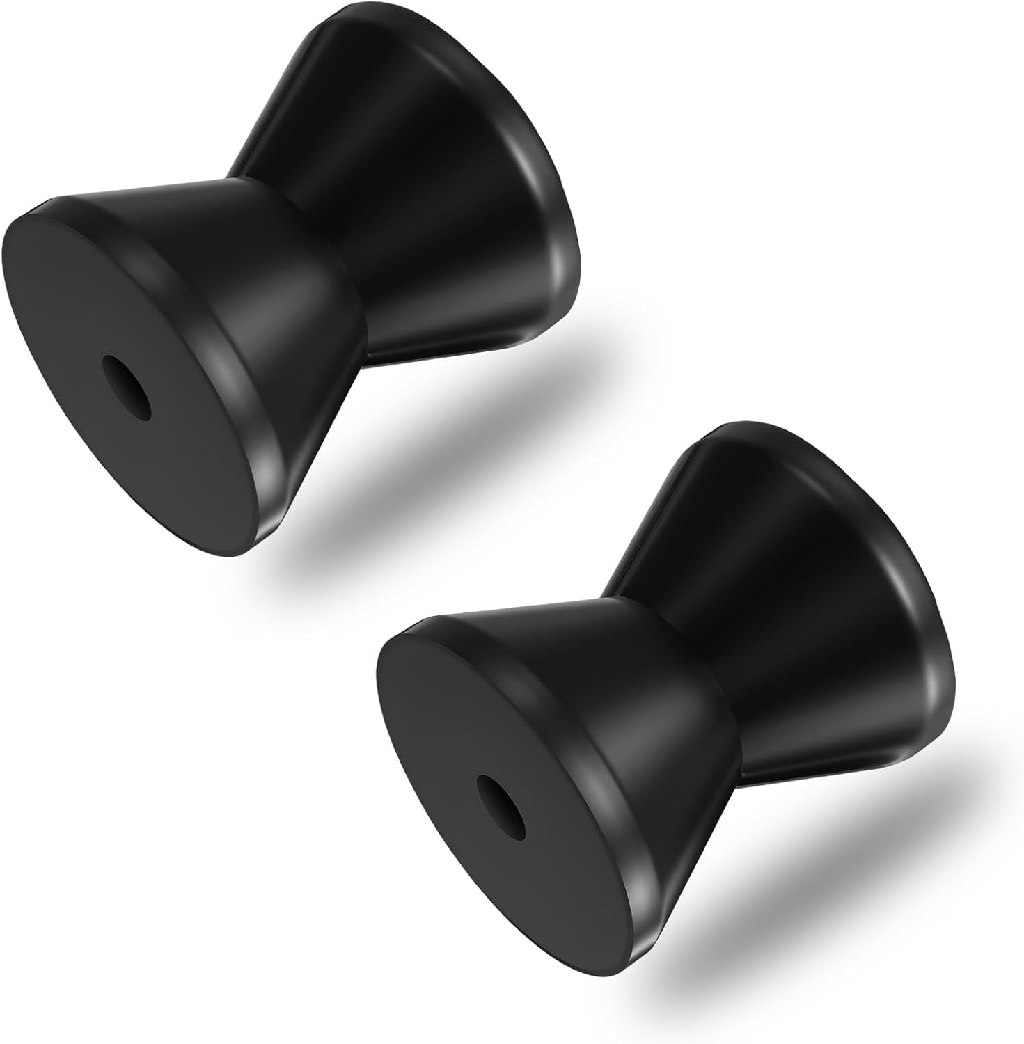 2 Pcs Heavy Duty Boat Trailer Roller 4 Inches Robust Rubber Shaft Keel ...