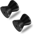 2 Pcs Heavy Duty Boat Trailer Roller 4 Inches Robust Rubber Shaft Keel ...