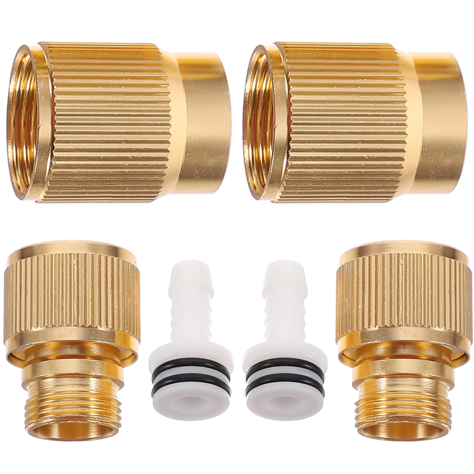 2 Pcs Heavy Duty Hose Expandable Fitting Faucet Quick Connector Pipe ...