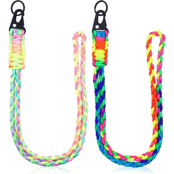 2 Pcs Heavy Duty Neck Lanyard Keychain for Men Women Outdoor Survival ...