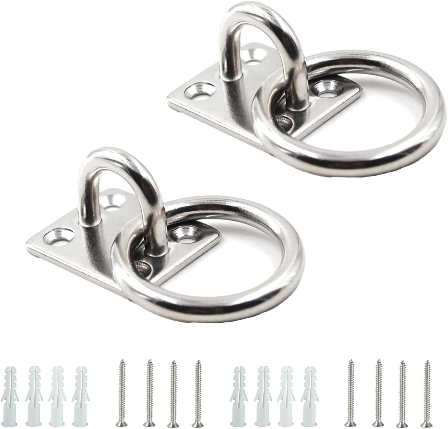 2 Pcs Heavy Duty Pad Eye Plate, Boat Wall Mount Eye Plate, Boat Wall ...