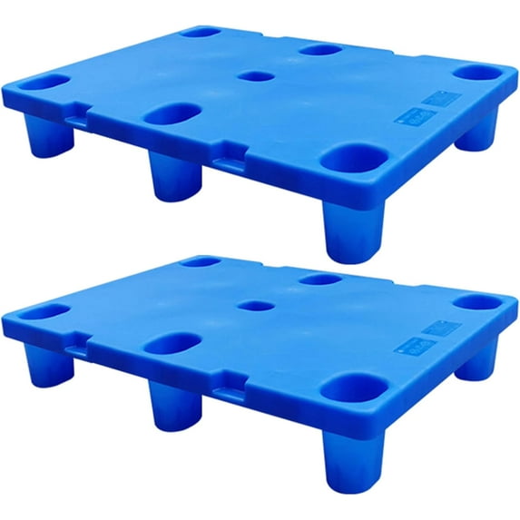 2 Pcs Heavy Duty Plastic Pallets, 31.5"x23.6"x5.5" Industrial Storage ...