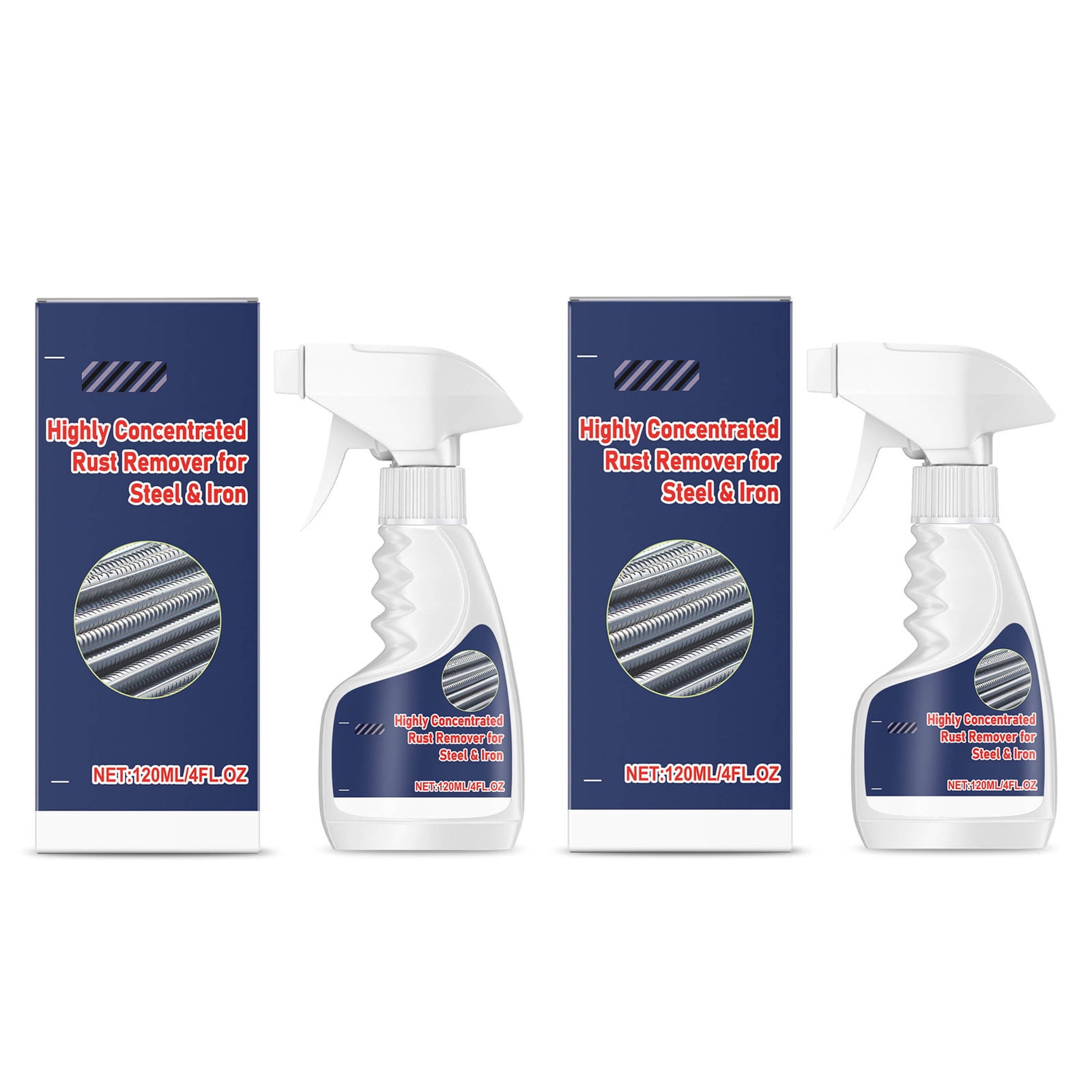 2 Pcs Heavy Duty Rust Removal for Metal,Multipurpose Rust Remover Spray,Stainless Steel Rust ...