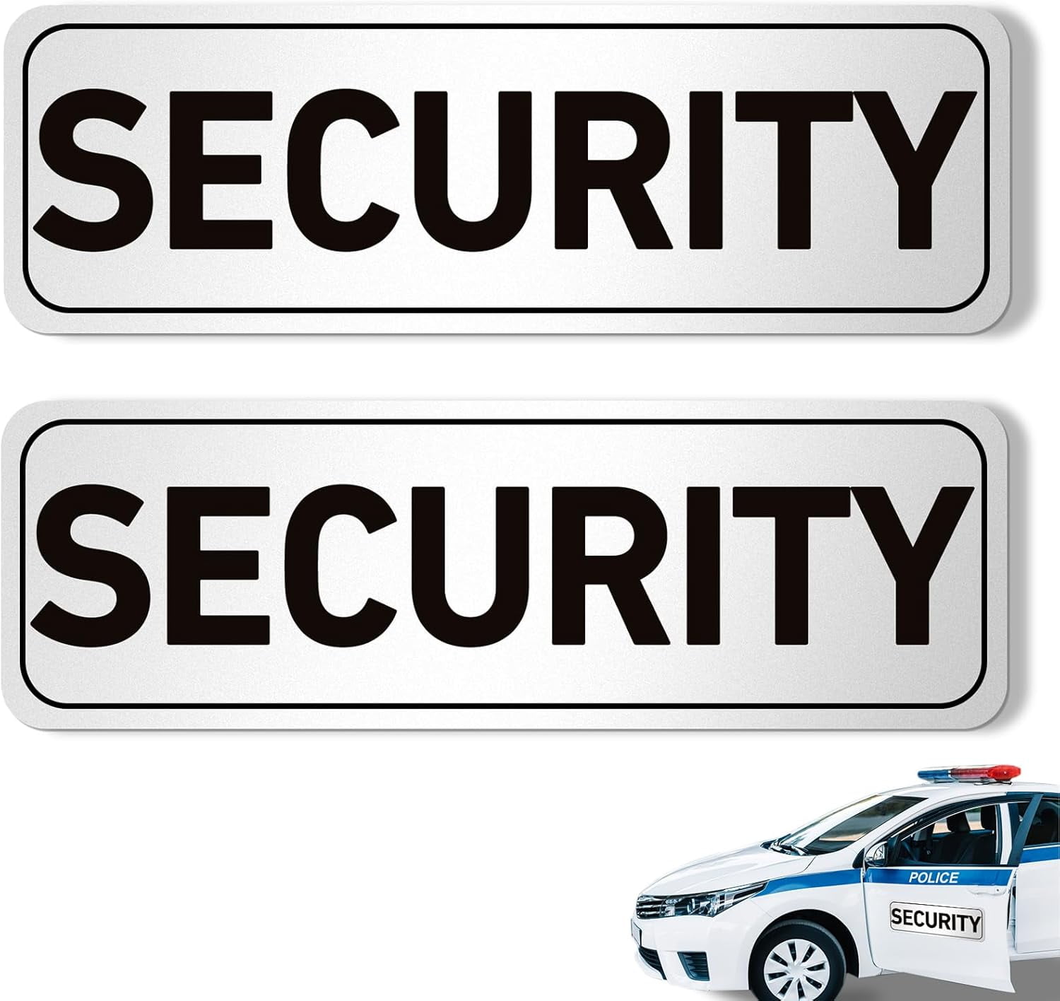 2 Pcs Heavy Duty Security Officers Magnetic Signs Reflective Security ...