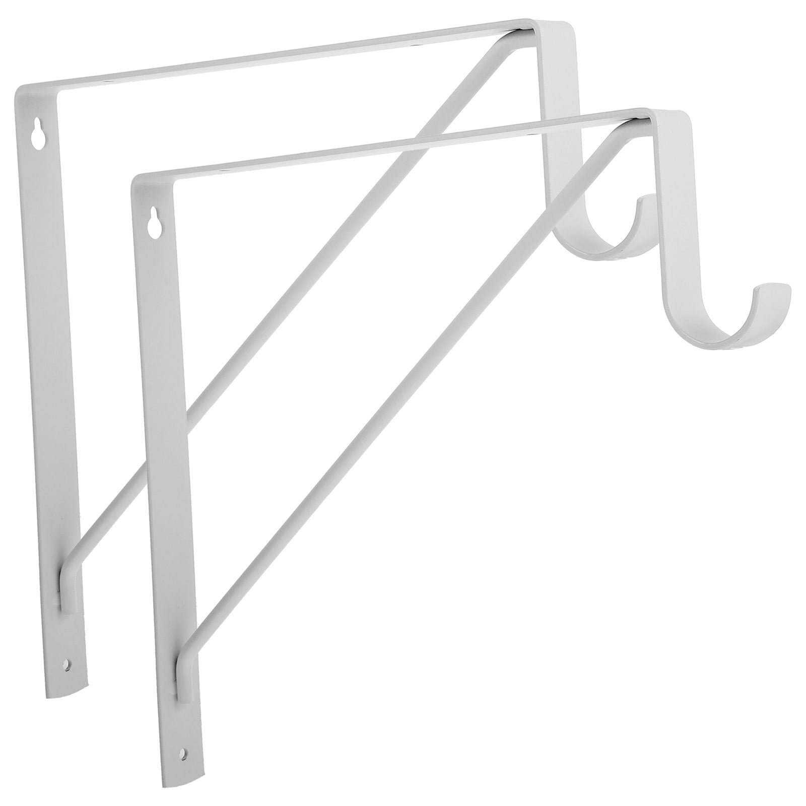 2 Pcs Heavy Duty Shelves Wall Mount Shelf Brackets Closet for Rod ...