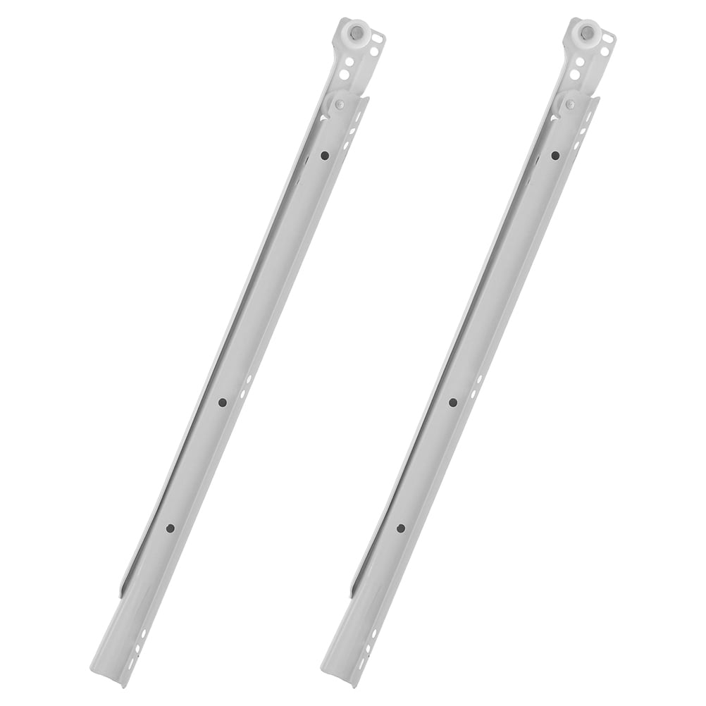 2 Pcs Heavy Duty Slide Rails Slides Hooks Furniture Sliders Decor White ...