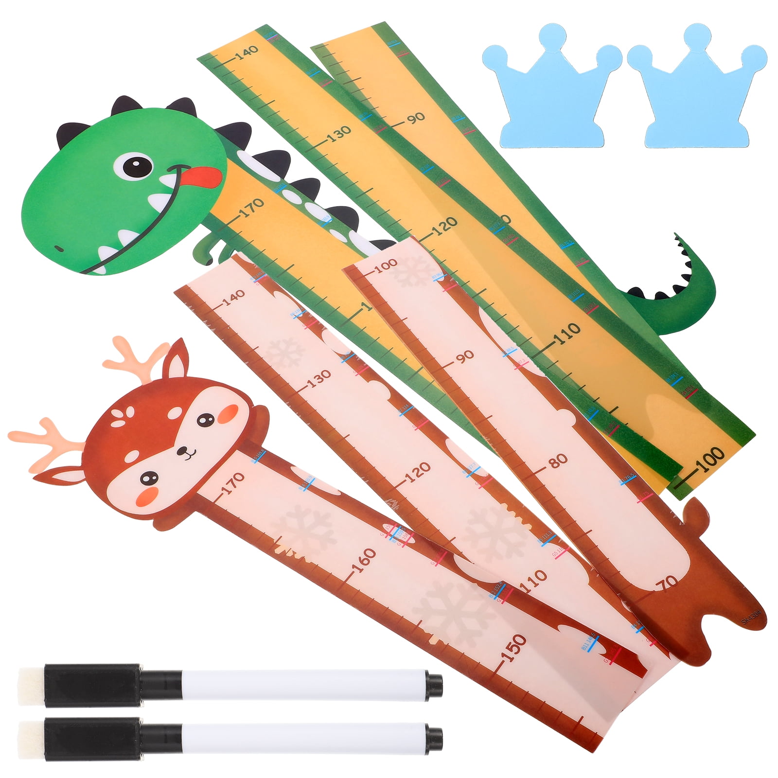 2 Pcs Height Measuring Ruler Growth Chart for Kids Rulers Wall ...