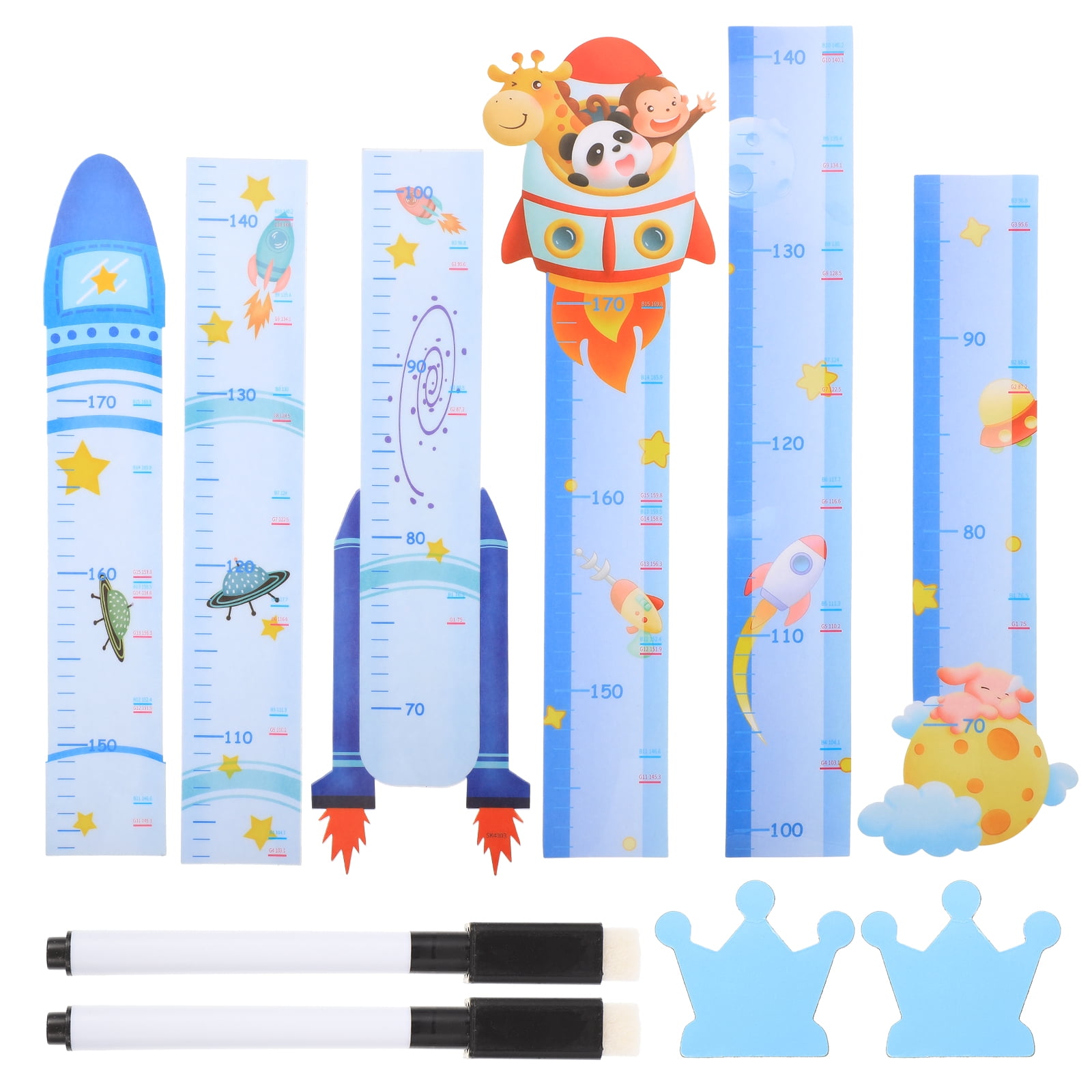 2 Pcs Height Measuring Ruler Rulers for Kids Chart Nursery Wall Decal ...