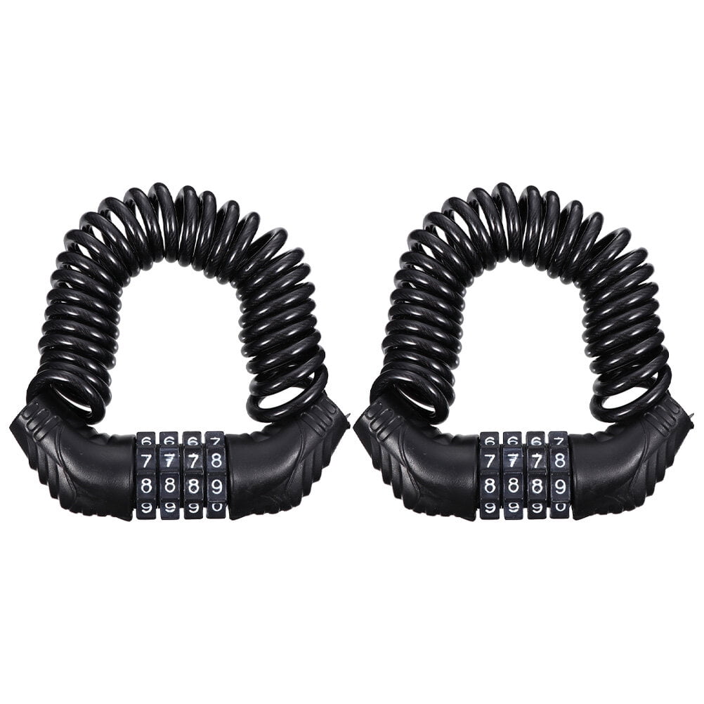 2 Pcs Helmet Lock Waterproof Steel Wire Cable Password for Bike ...
