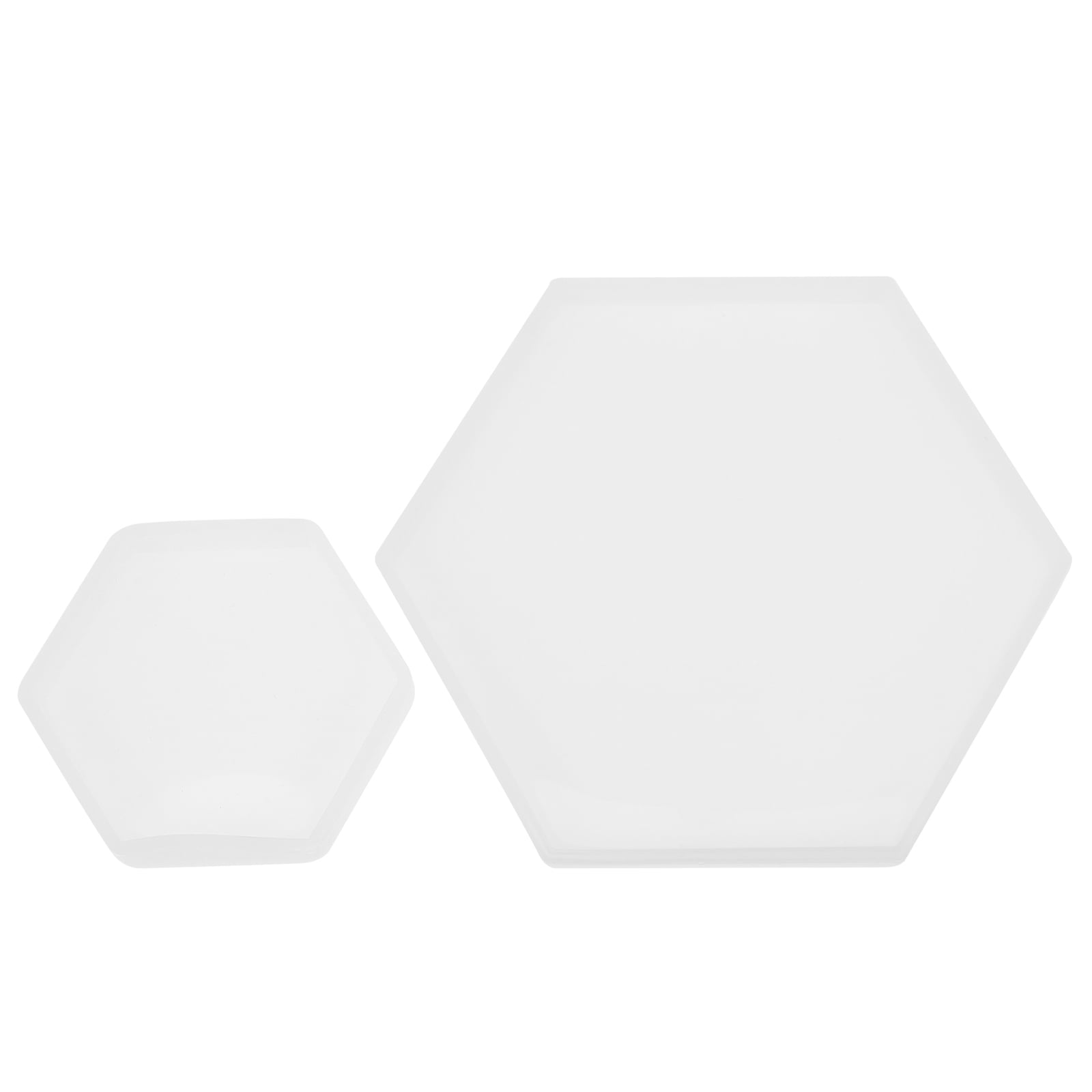 2 Pcs Hexagonal Silicone Mold Epoxy Resin Coaster Mould Molds Casting ...