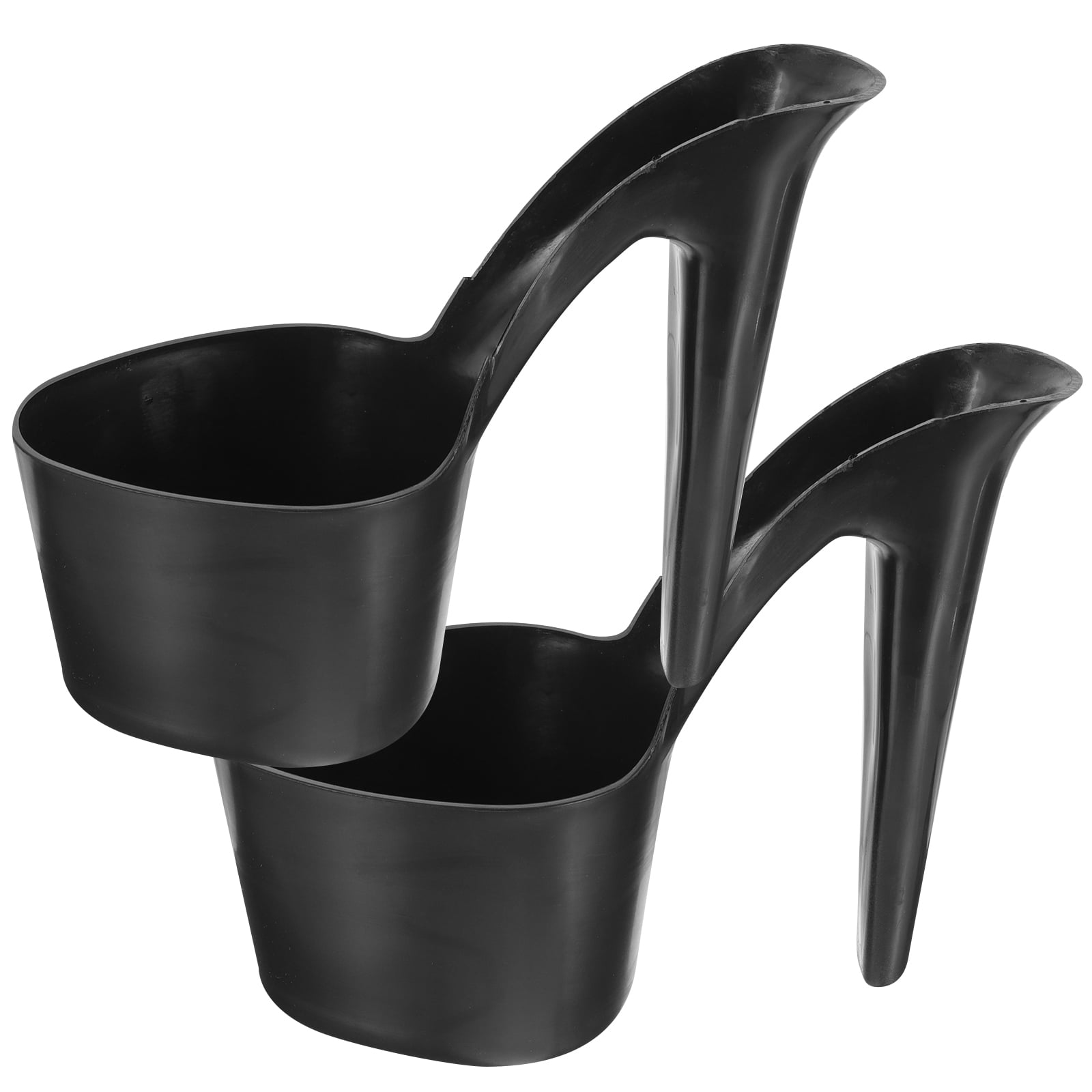 2 Pcs High Heels Flower Pot Tape Circular Plants Instant Black ...