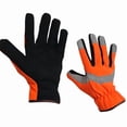 2 Pcs High Visibility Reflective Safety Work Gloves - Durable Cotton ...