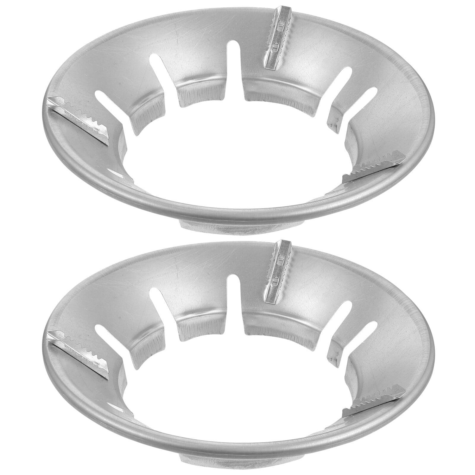 FELTECHELECTR Round Bottom Wok Cast Iron Wok Rack Silver 2Pcs 10.02x10 ...