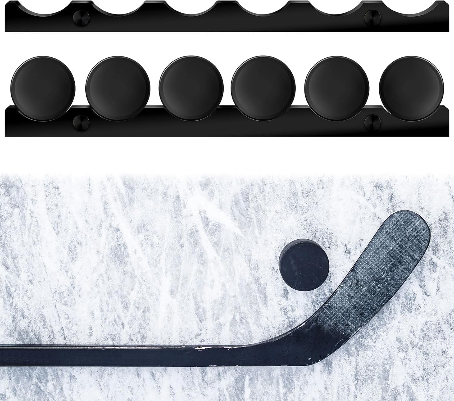 2 Pcs Hockey Puck Display Case Wall Mount Acrylic Hockey Puck Holder ...