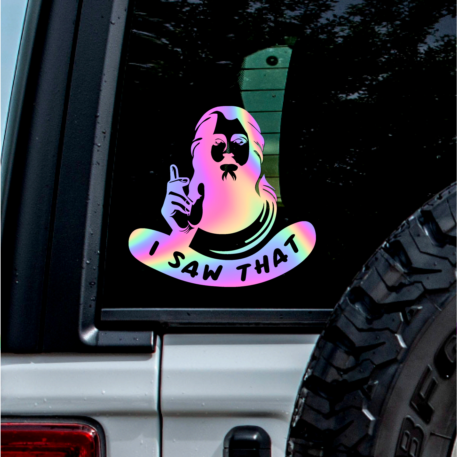 (2 Pcs, Hologram, 11.4'' X 11'') Transparent Adhesive Decal Sticker Of ...