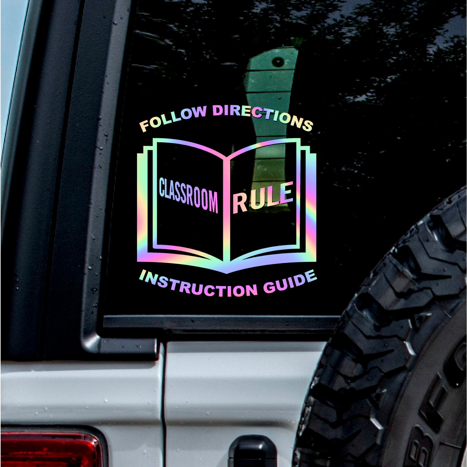(2 Pcs, Hologram, 11'' X 11.7'') Transparent Adhesive Decal Sticker Of ...