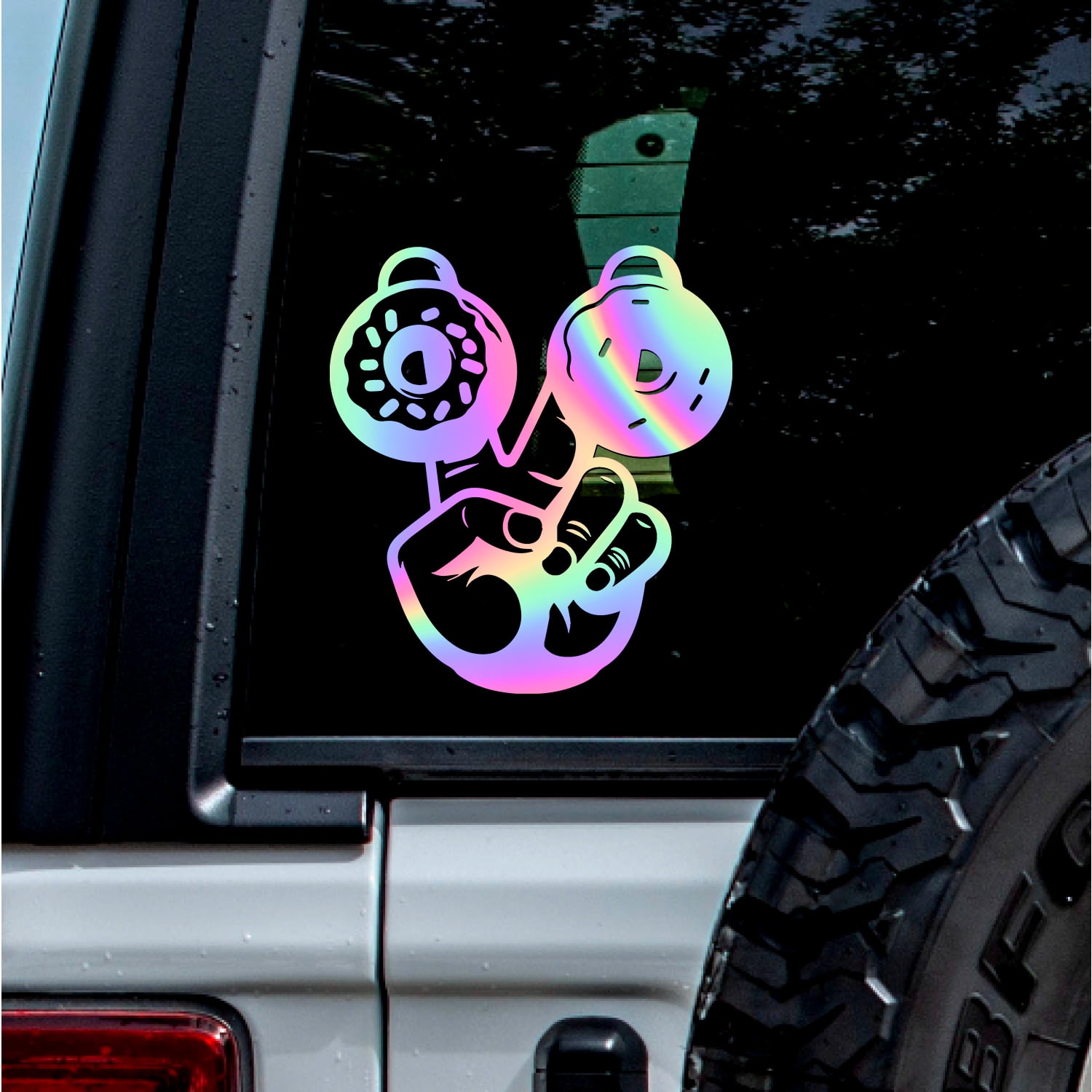 (2 Pcs, Hologram, 11'' X 12.2'') Transparent Adhesive Decal Sticker Of ...