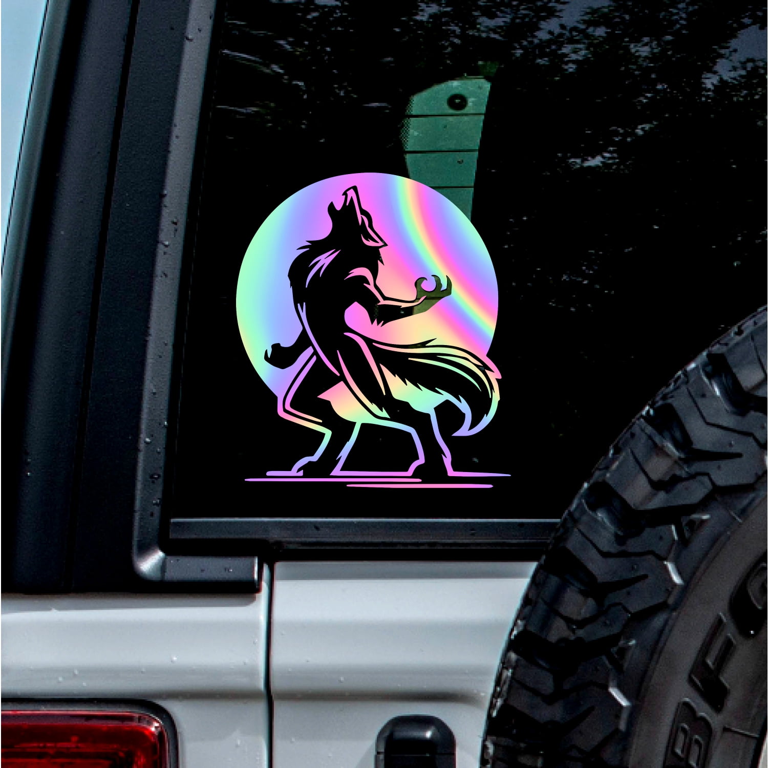 (2 Pcs, Hologram, 11'' X 12.6'') Transparent Adhesive Decal Sticker Of ...