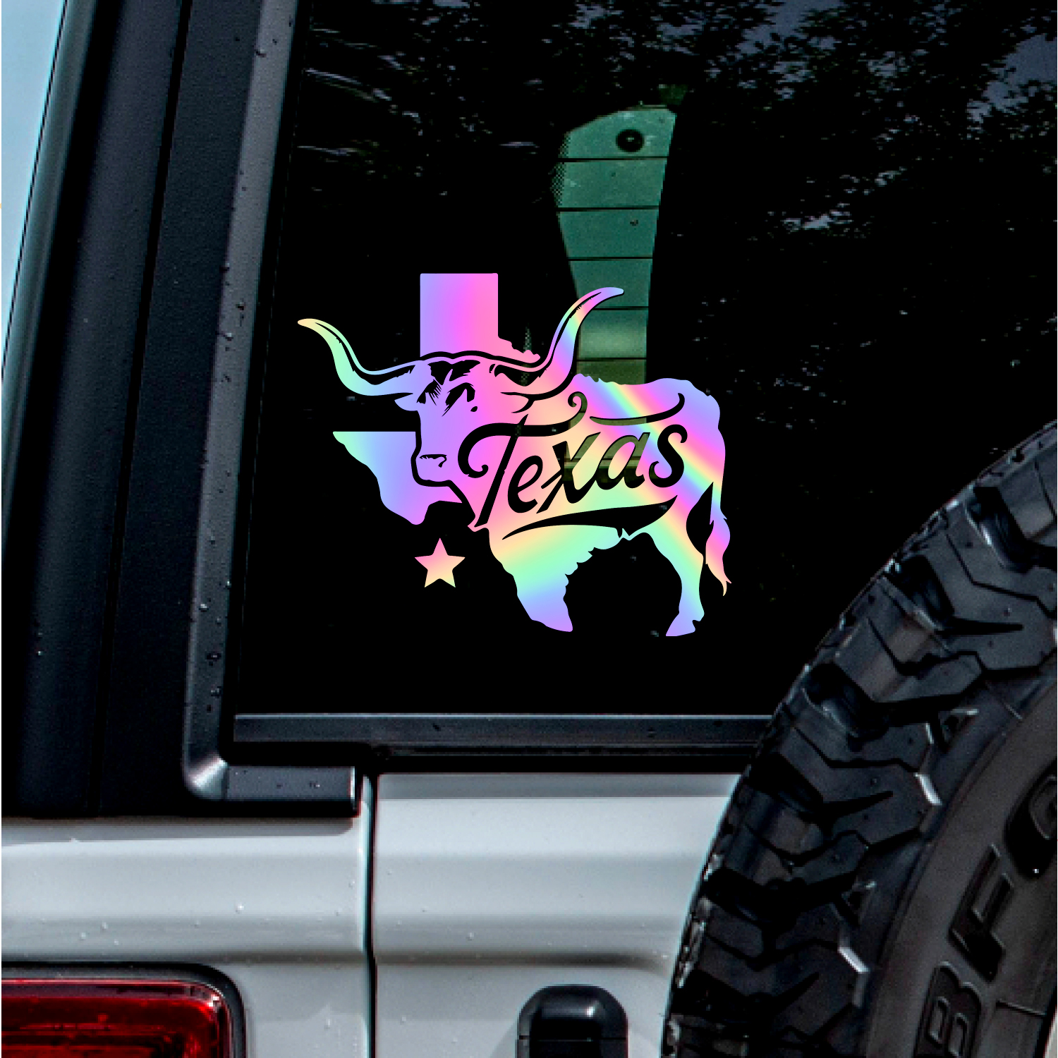 (2 Pcs, Hologram, 13.1'' X 11'') Transparent Adhesive Decal Sticker Of ...
