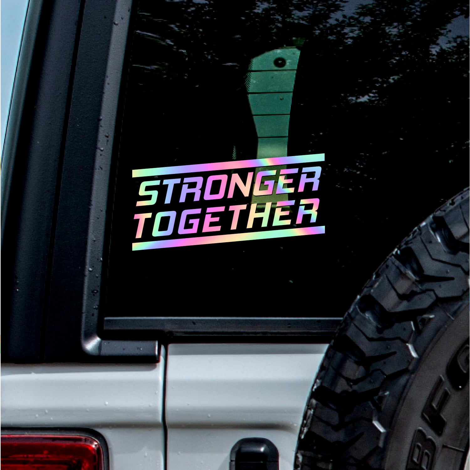 (2 Pcs, Hologram, 14'' X 7.1'') Transparent Adhesive Decal Sticker Of ...