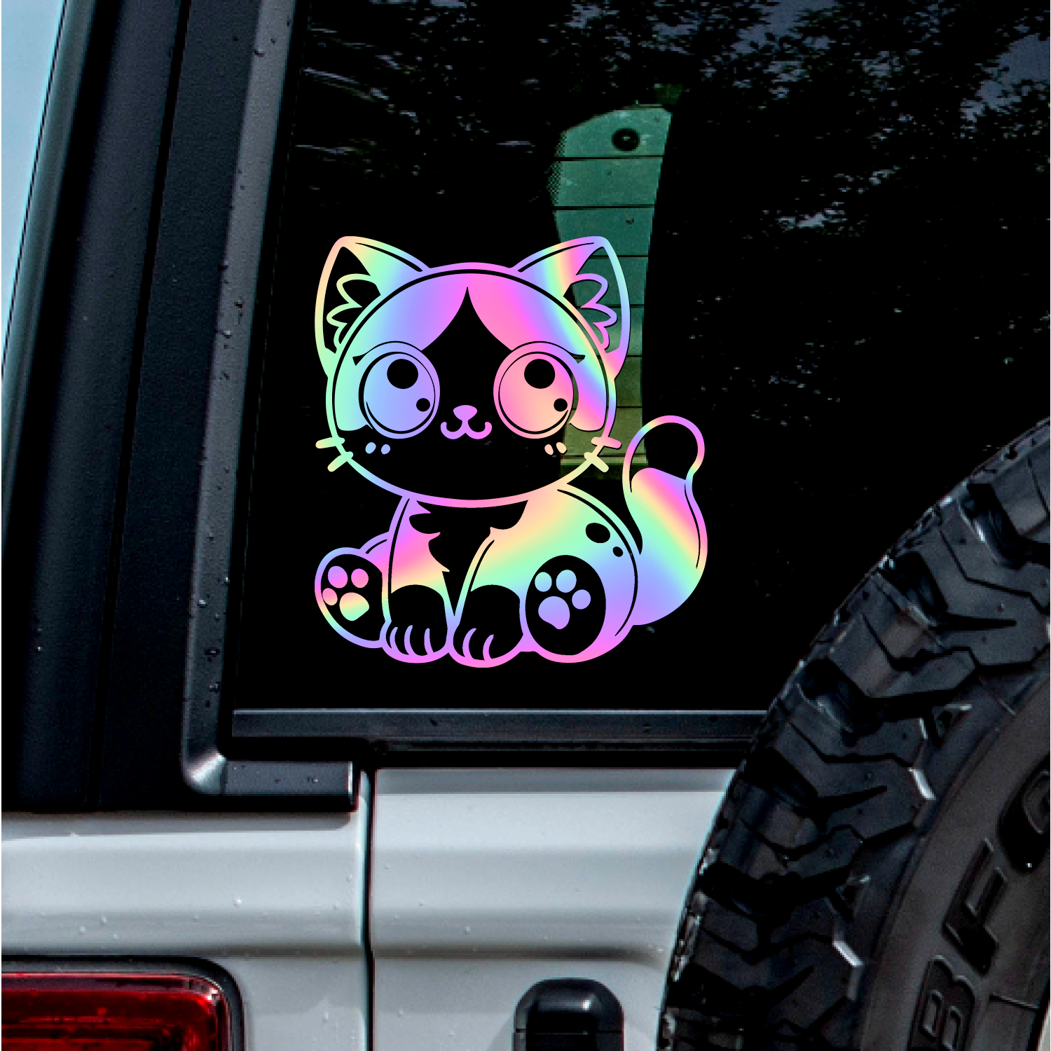 (2 Pcs, Hologram, 3.8'' X 4.2'') Transparent Adhesive Decal Sticker Of ...