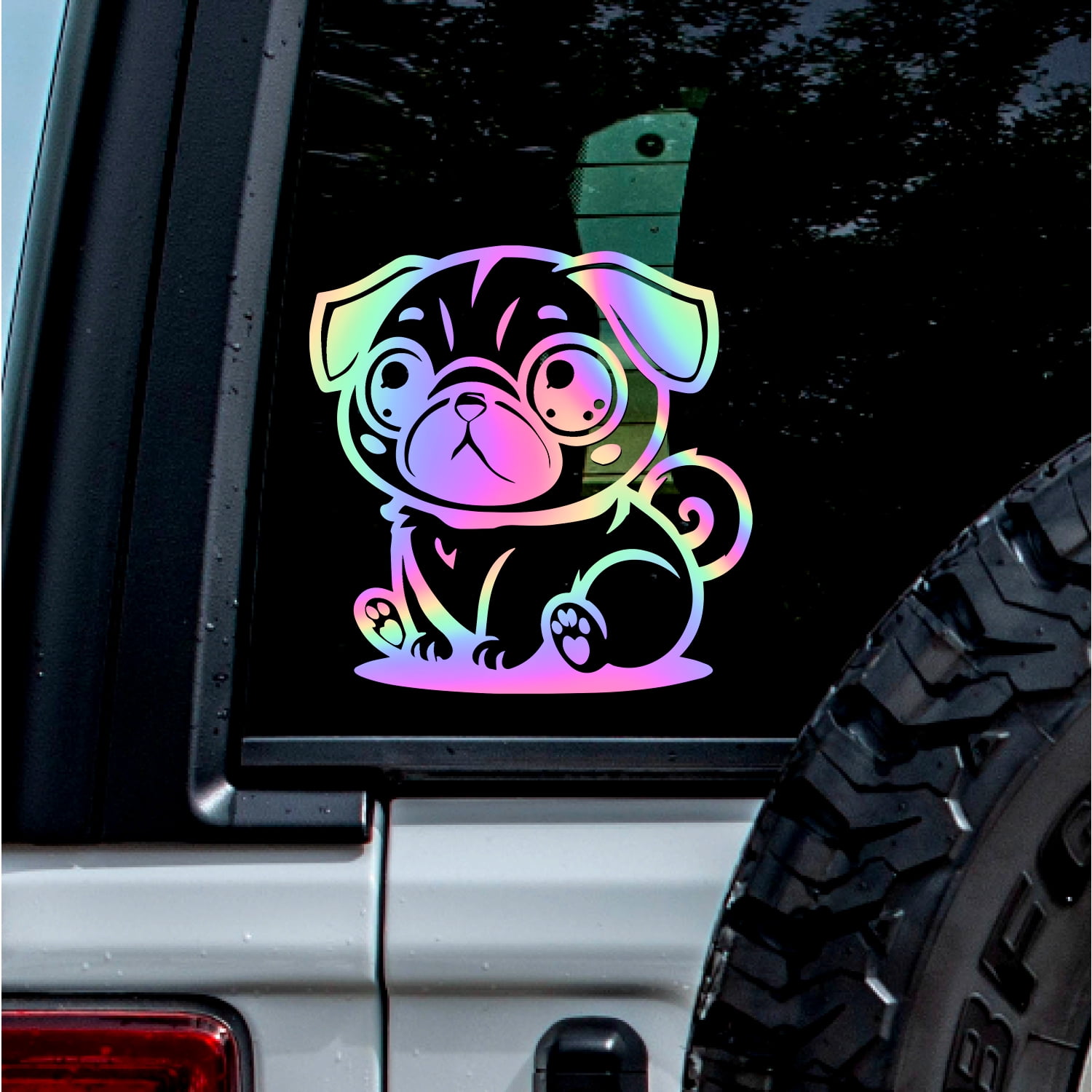 (2 Pcs, Hologram, 4.8'' X 4.8'') Transparent Adhesive Decal Sticker Of ...