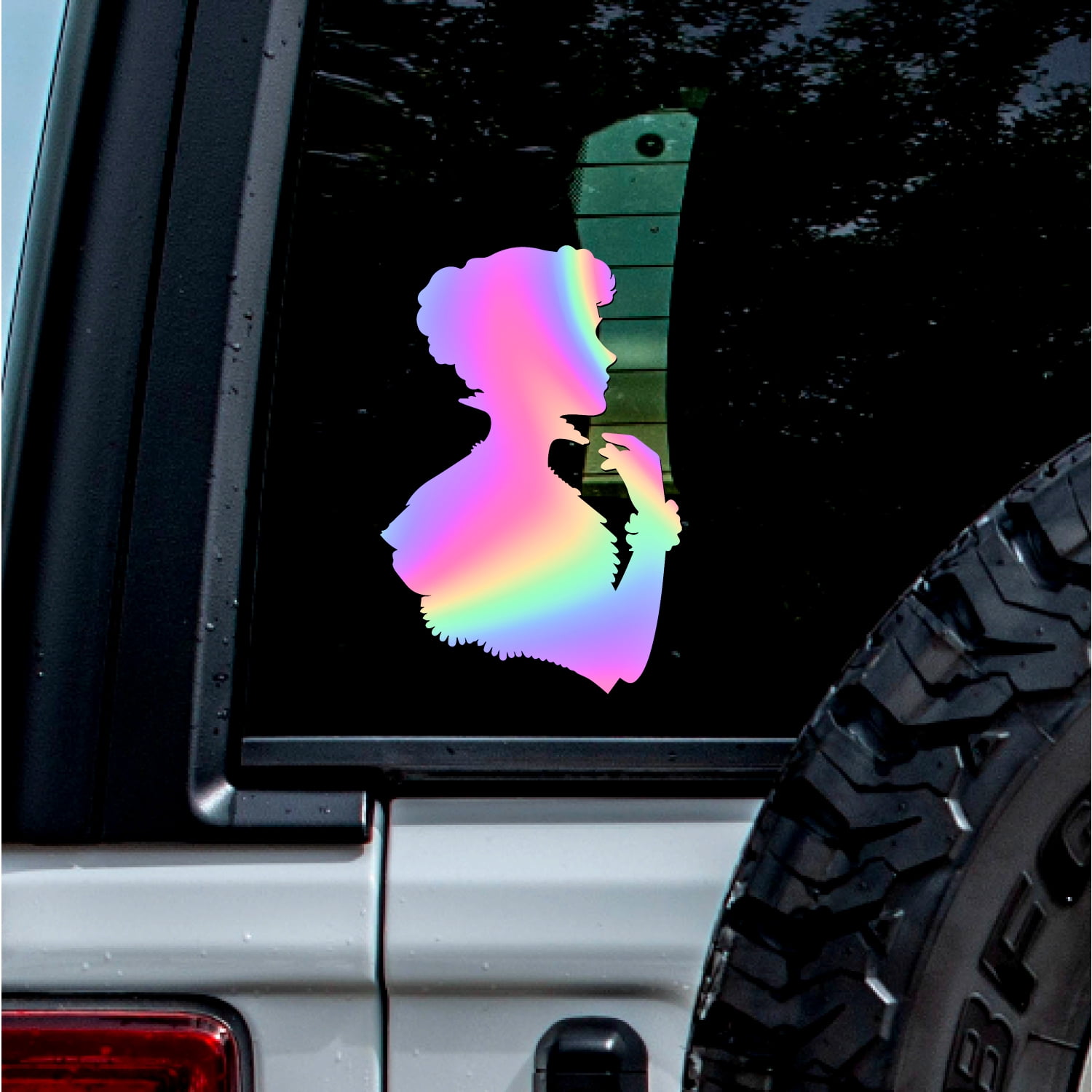 (2 Pcs, Hologram, 4.8'' X 7.1'') Transparent Adhesive Decal Sticker Of ...