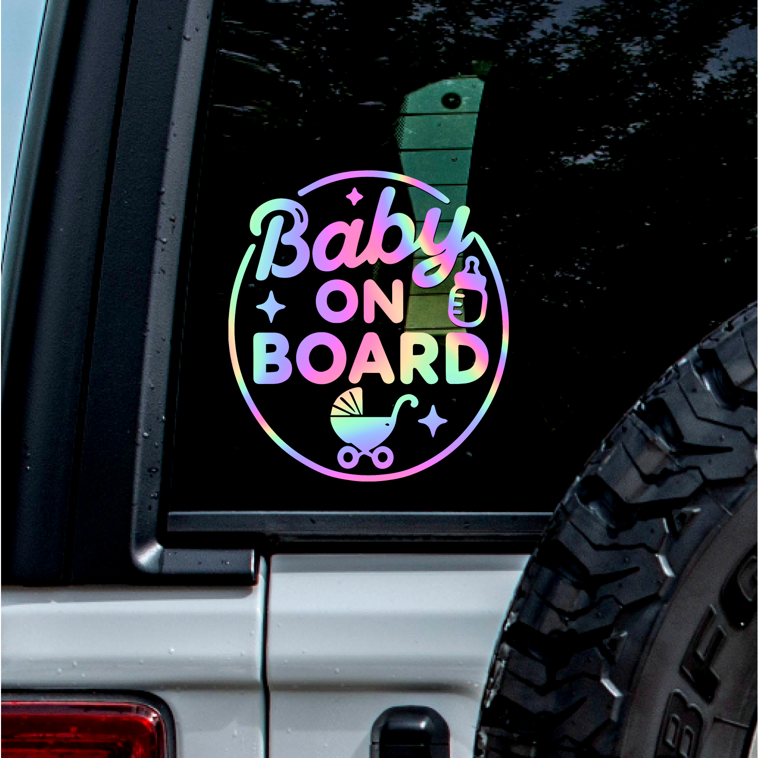 (2 Pcs, Hologram, 5.6'' X 6.2'') Transparent Adhesive Decal Sticker Of ...