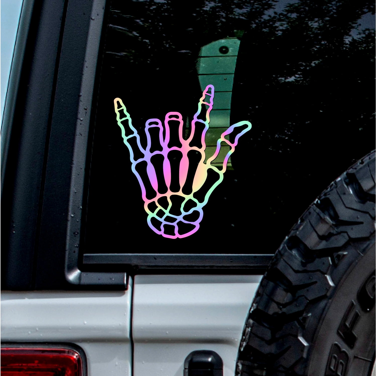 (2 Pcs, Hologram, 5.6'' X 6.3'') Transparent Adhesive Decal Sticker Of ...