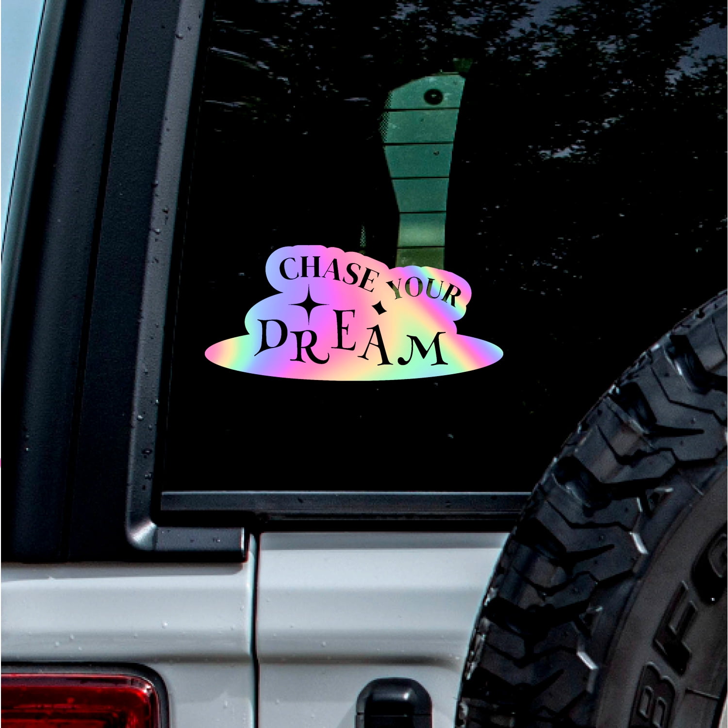 (2 Pcs, Hologram, 5.8'' X 2.6'') Transparent Adhesive Decal Sticker Of ...