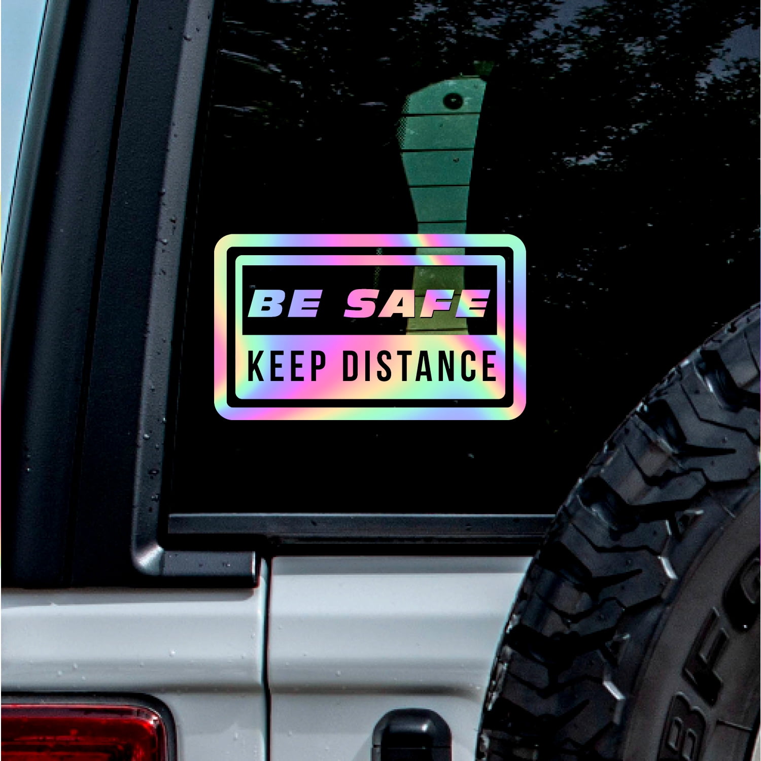 (2 Pcs, Hologram, 5.8'' X 3.5'') Transparent Adhesive Decal Sticker Of ...