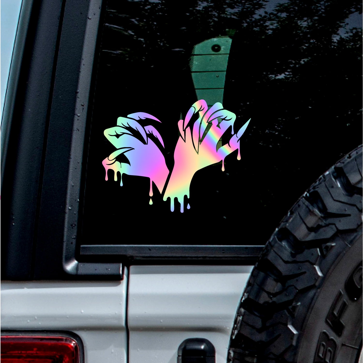 (2 Pcs, Hologram, 6.3'' X 4.8'') Transparent Adhesive Decal Sticker Of ...