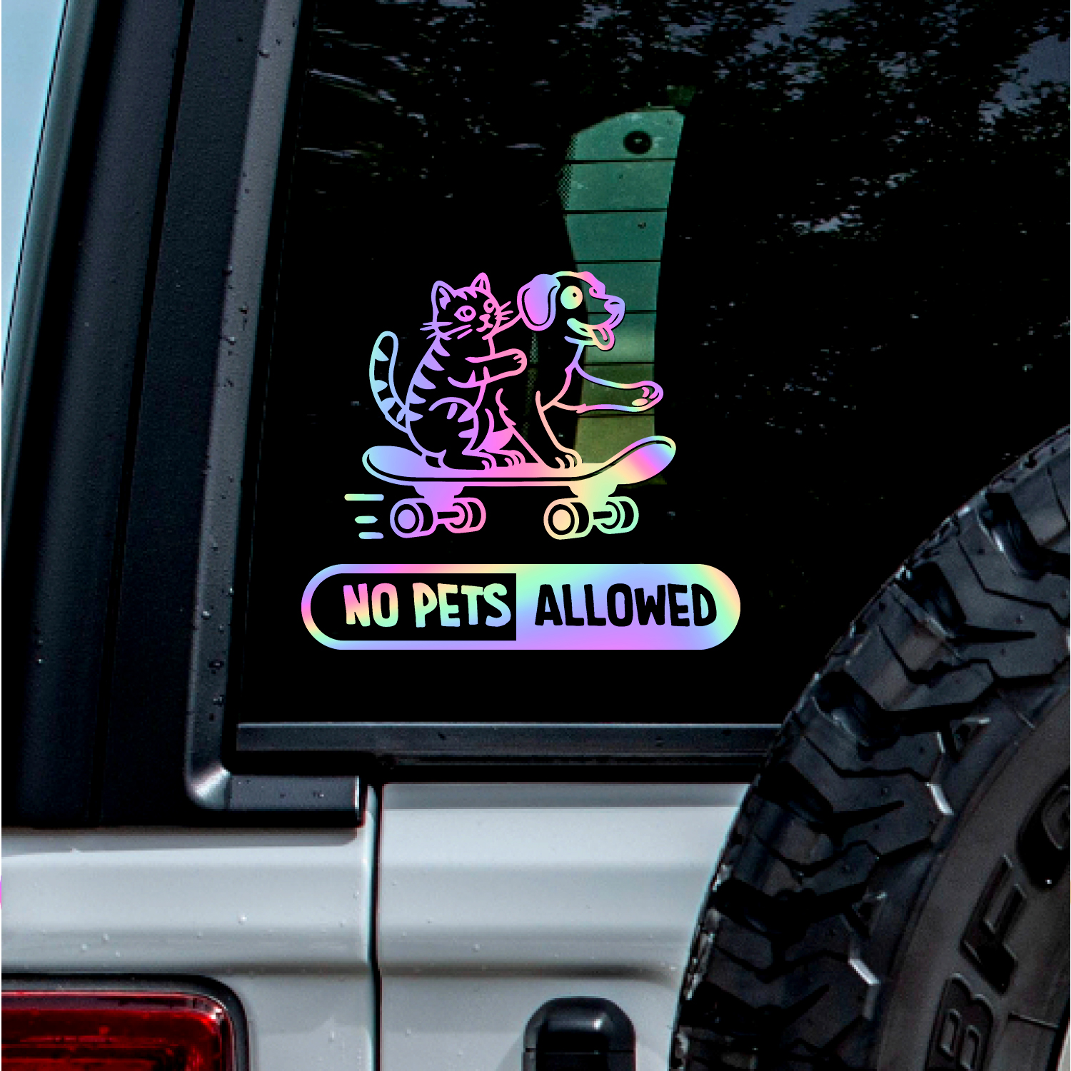 (2 Pcs, Hologram, 6.5'' X 5.6'') Transparent Adhesive Decal Sticker Of ...