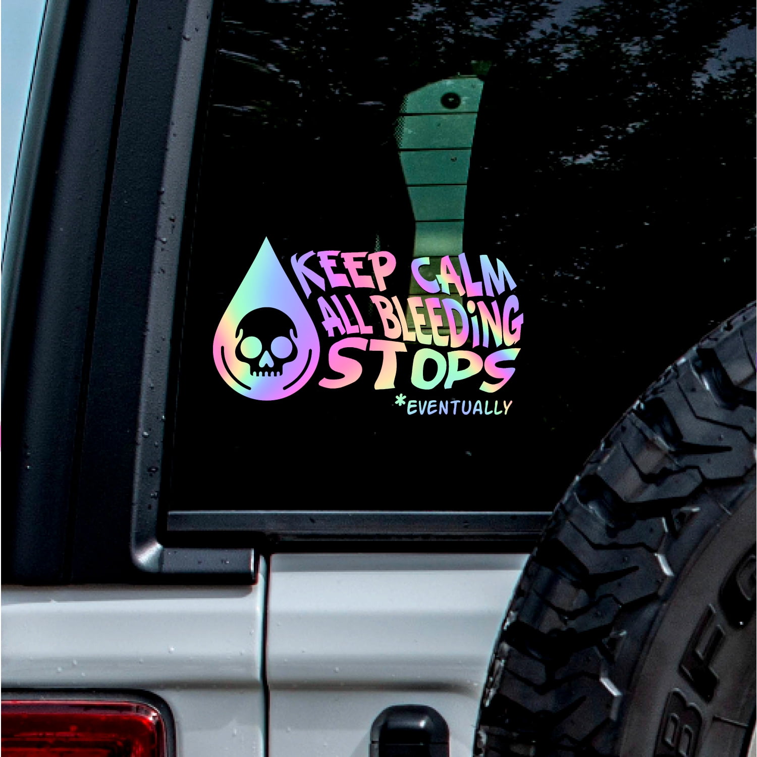 (2 Pcs, Hologram, 6.8'' X 3.9'') Transparent Adhesive Decal Sticker Of ...