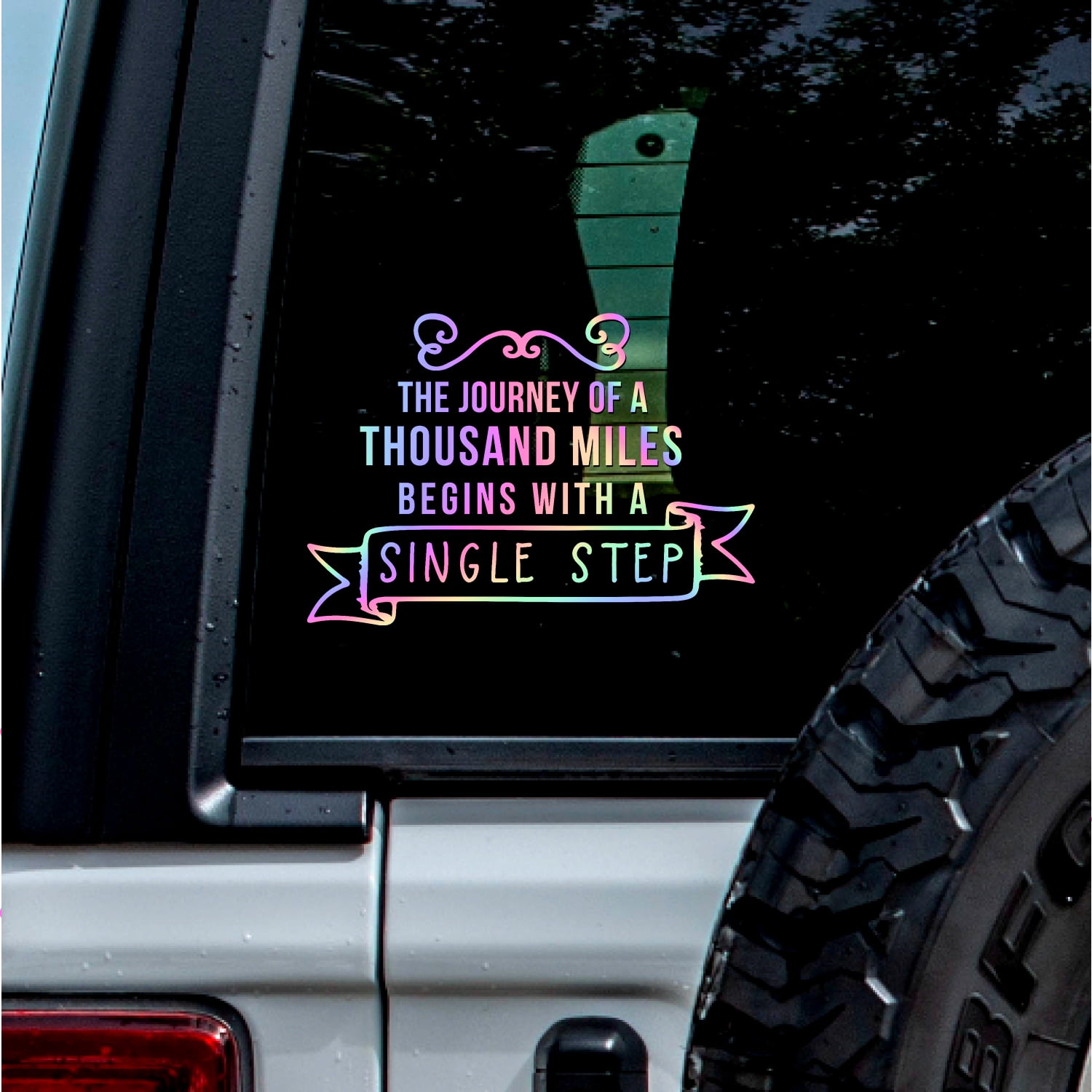 (2 Pcs, Hologram, 6.9'' X 4.8'') Transparent Adhesive Decal Sticker Of ...