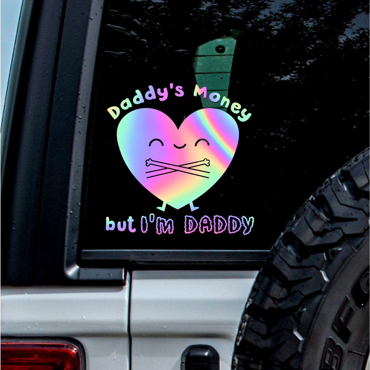 (2 Pcs, Hologram, 7'' X 7.2'') Transparent Adhesive Decal Sticker Of ...