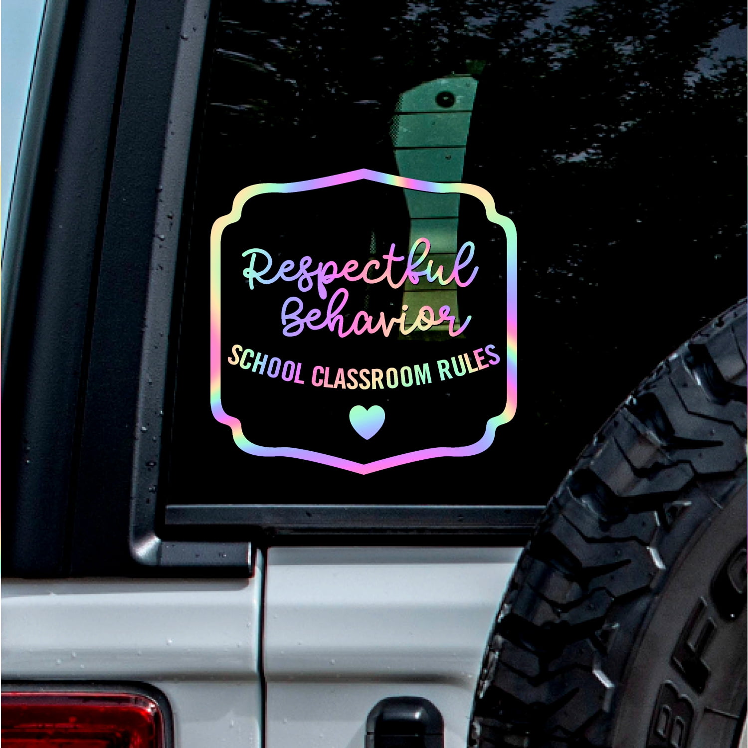 (2 Pcs, Hologram, 7'' X 7'') Transparent Adhesive Decal Sticker Of ...