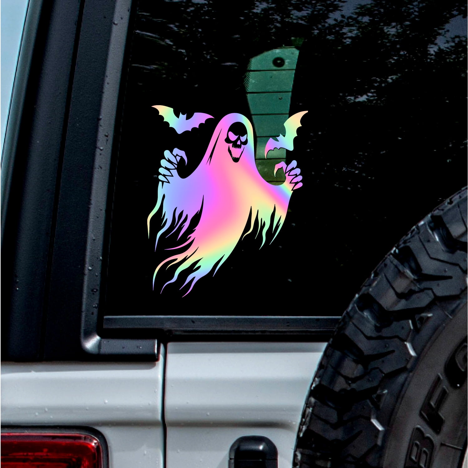 (2 Pcs, Hologram, 7'' X 8.3'') Transparent Adhesive Decal Sticker Of ...