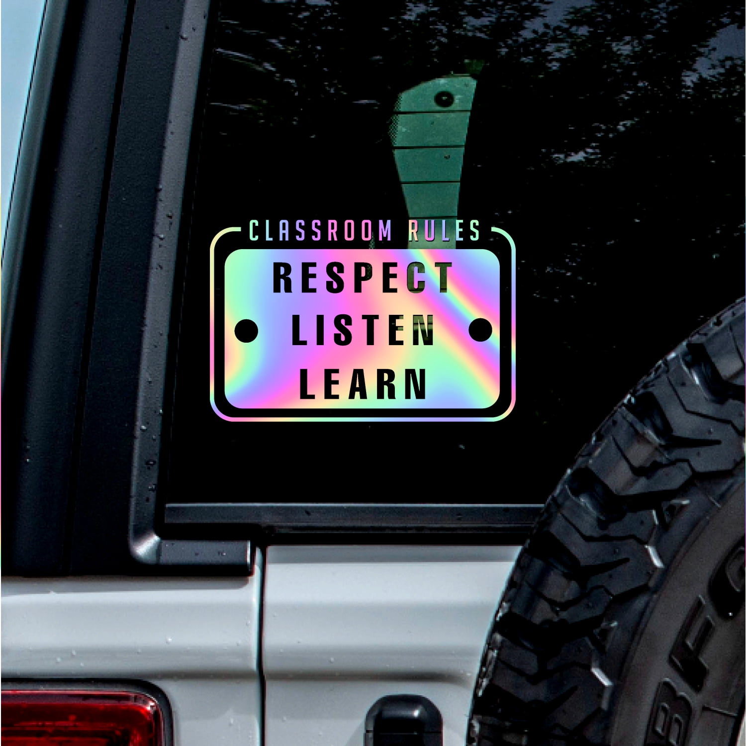 (2 Pcs, Hologram, 8.3'' X 5.5'') Transparent Adhesive Decal Sticker Of ...