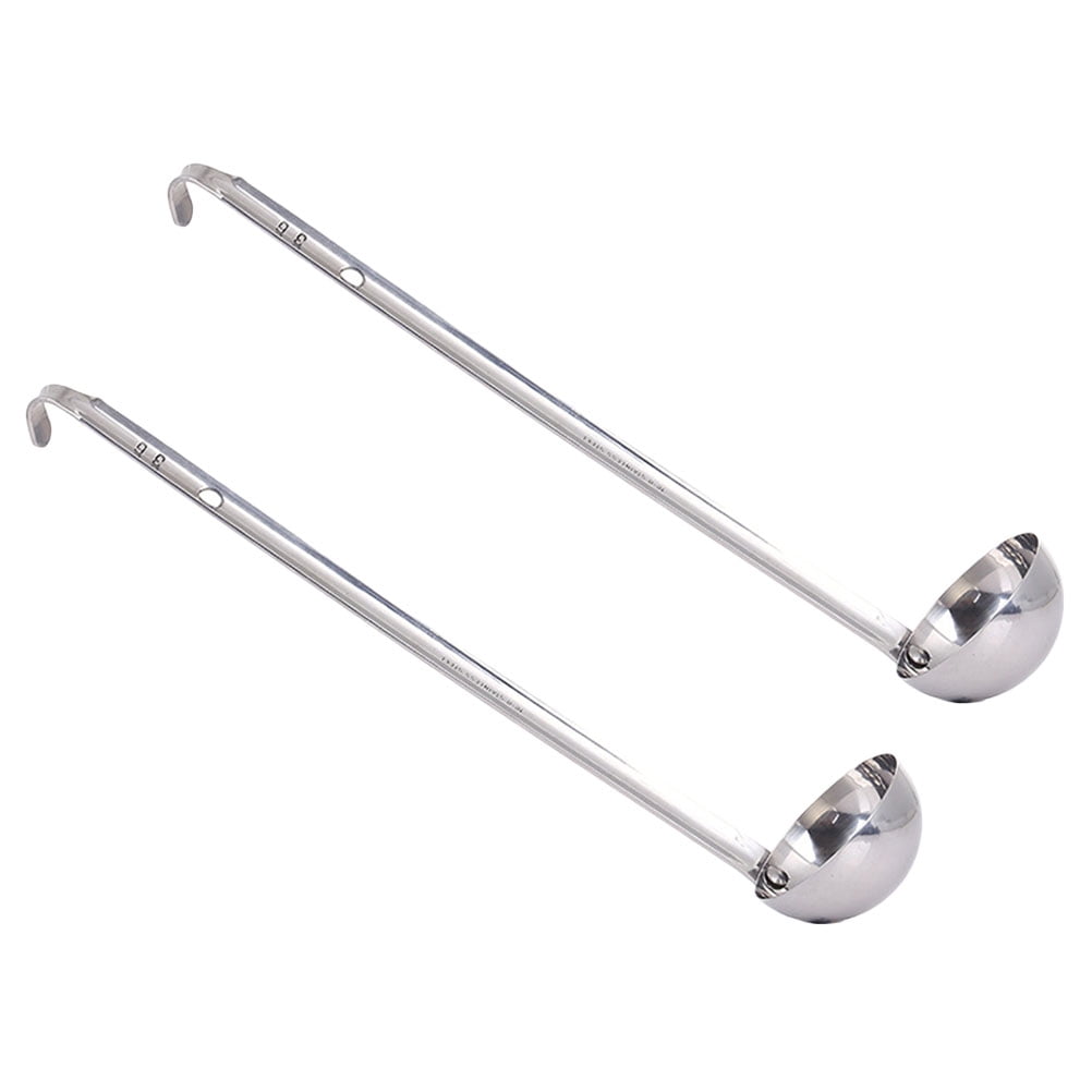 WEAVILUX Kitchen Soup Ladle, Stainless Steel, Smooth Surface, Hook ...