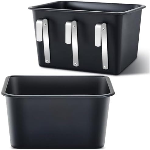 2 Pcs Horse Feed Bucket 8 Gallons Large Feed Tub with Hanging Arms Hook ...