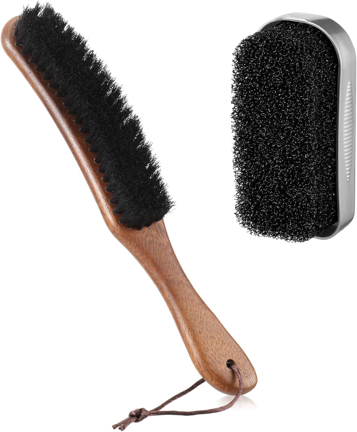2 Pcs Horsehair Felt Hat Brush Kit with Cleaning Sponge Felt Cowboy Hat ...