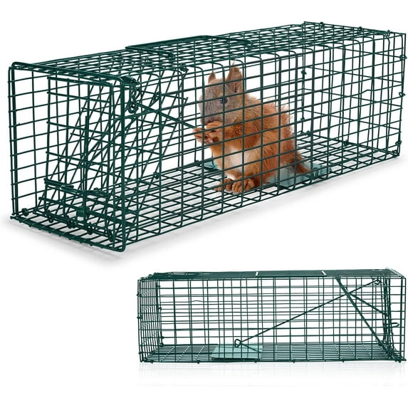2 Pcs Humane Squirrel Trap Heavy Duty Live Animal Chipmunk Catch and ...