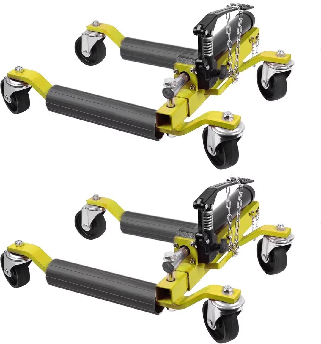 2 Pcs Hydraulic Car Wheel Dolly Jack, 1500LBS Heavy Duty Rollers with ...