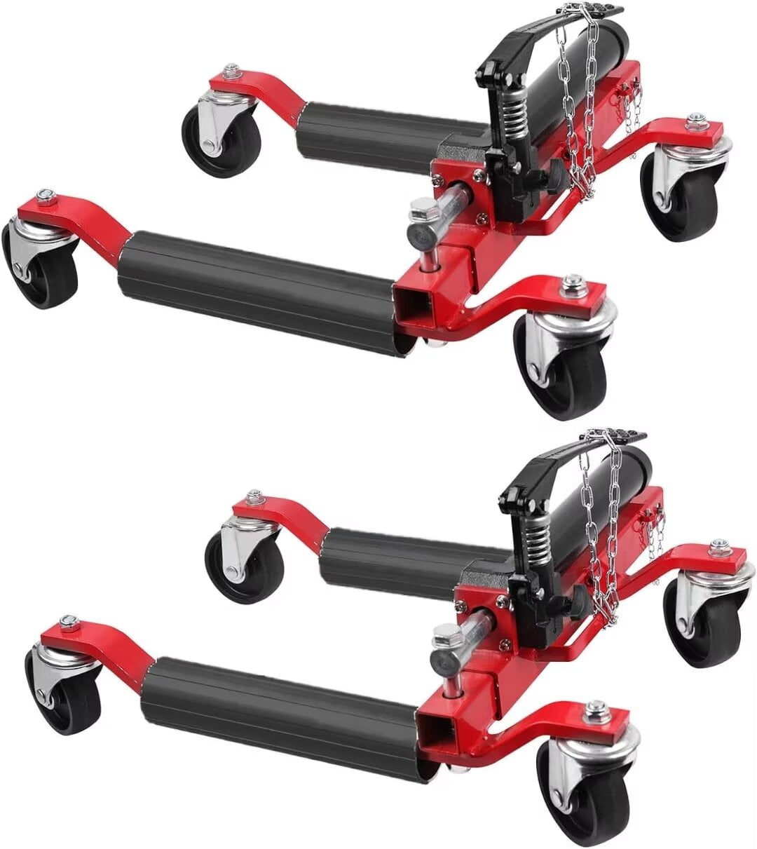 2 Pcs Hydraulic Car Wheel Dolly Jack, 1500LBS Heavy Duty Rollers with ...