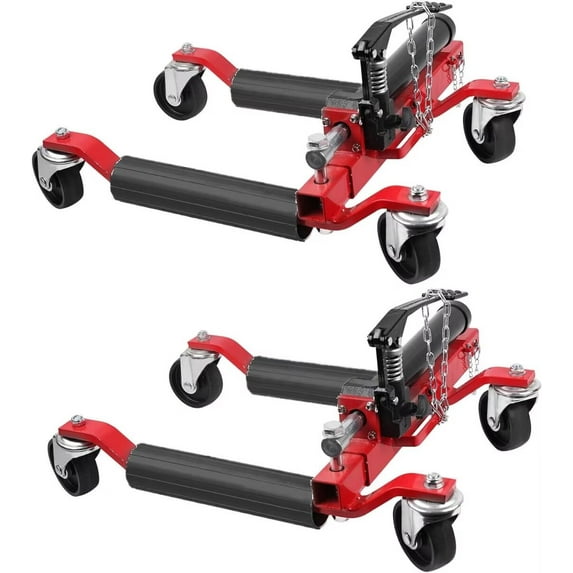 2 Pcs Hydraulic Car Wheel Dolly Jack, 1500LBS Heavy Duty Rollers with ...