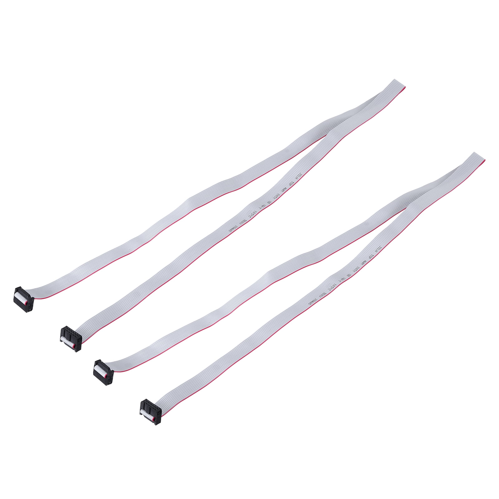 2 Pcs IDC Flat Ribbon Cable, 2.54mm Pitch 15mm Width 100cm Long 12 Pin ...