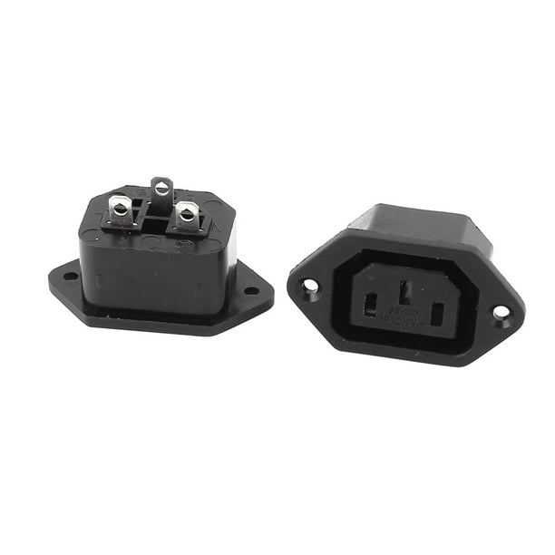 2 Pcs IEC C13 PCB Mount Female Power Jack Socket Connector - Walmart ...