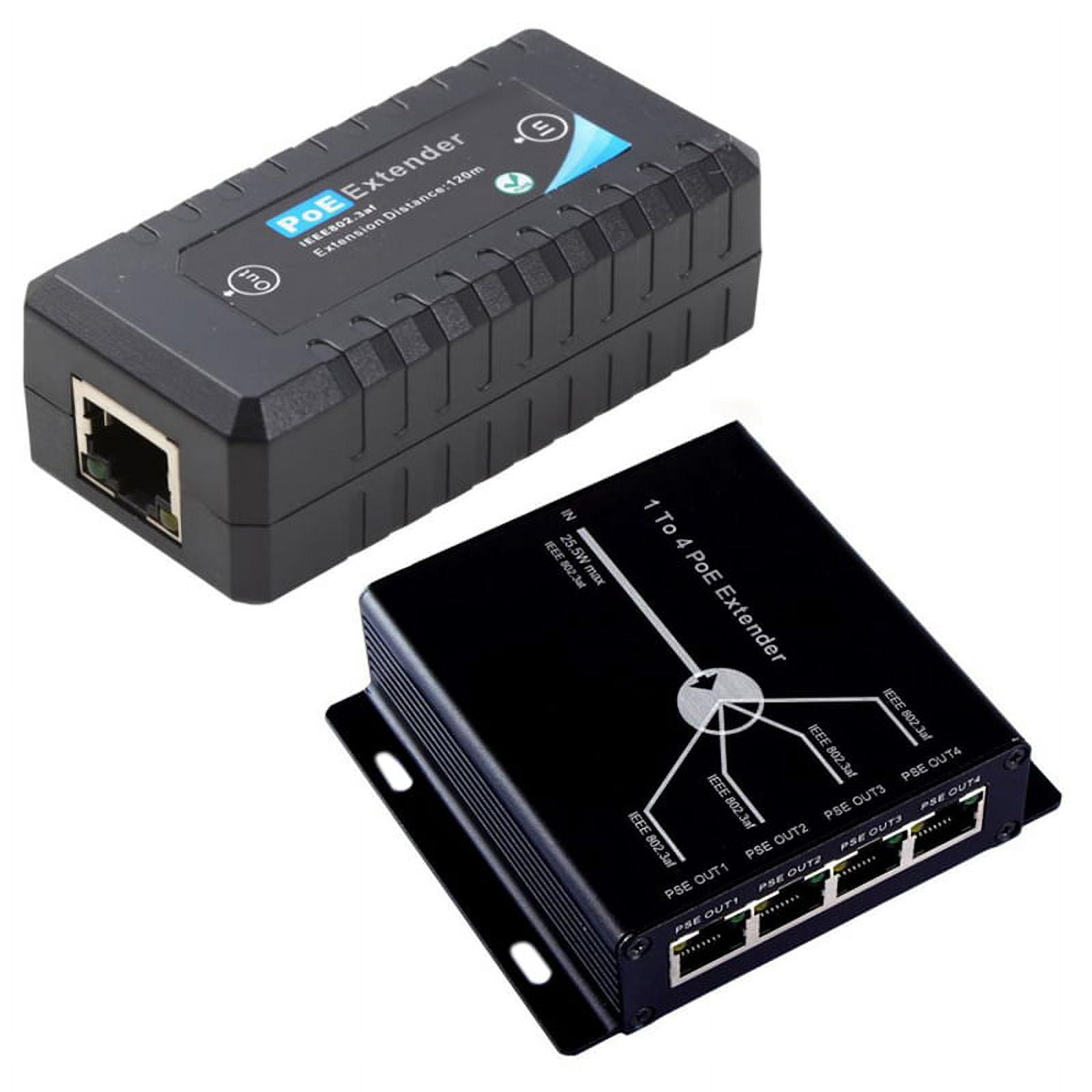 2 Pcs IEEE802.3Af PoE Extender for IP Camera Transmission Distance 120 Meters, A & B - Walmart.com